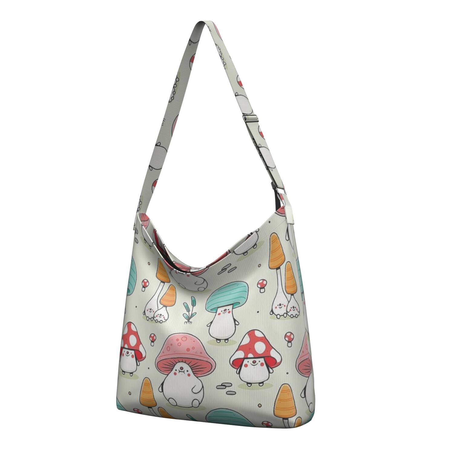 Fairy Tale Mushroom Daily Carry Handbag - Boho Chic Spacious Tote with ...