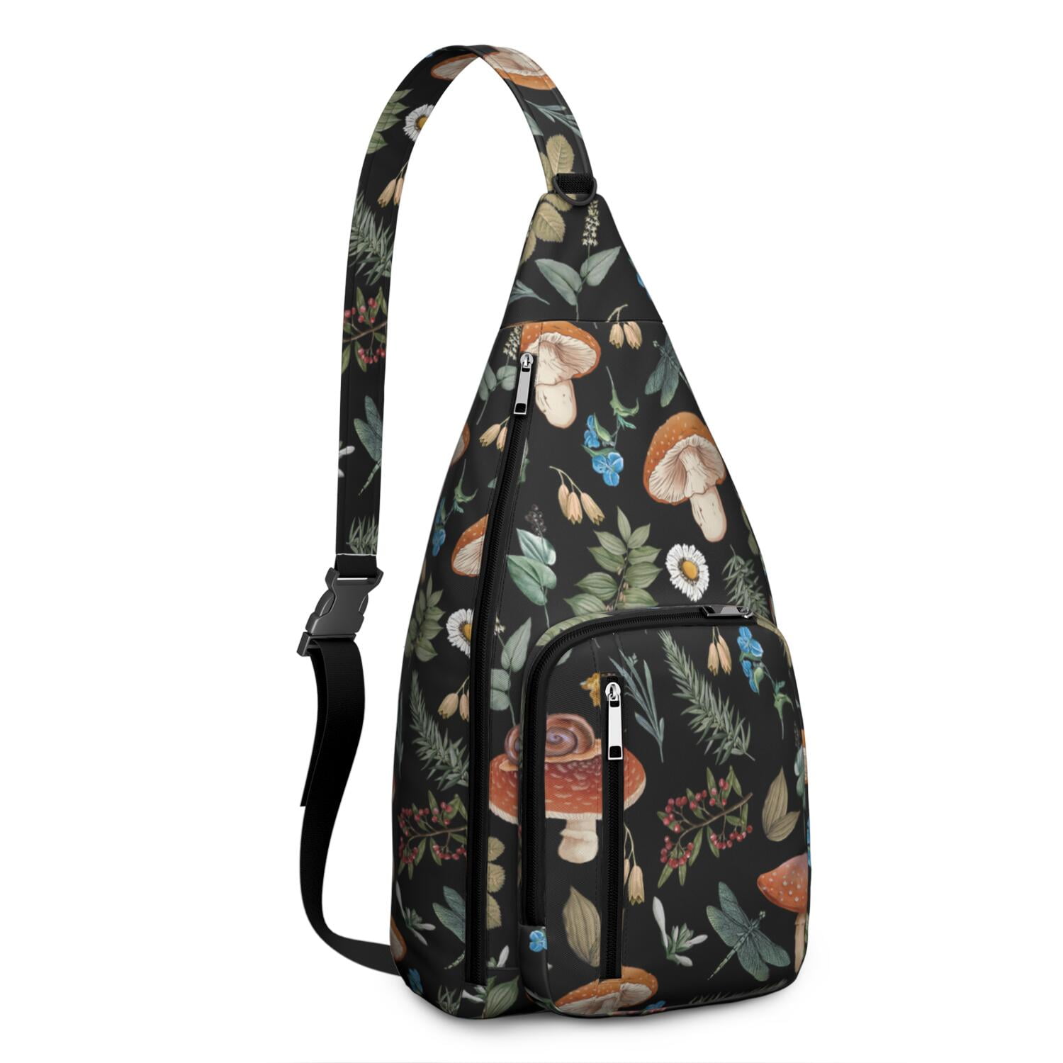 Fairy Tale Mushroom Sling Backpack – Cute Whimsical Forest Fungi ...