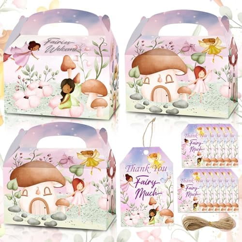 Fairy Tale Party Favor Boxes, 12 Pcs Fairy Goodie Gift Treat Boxes with ...