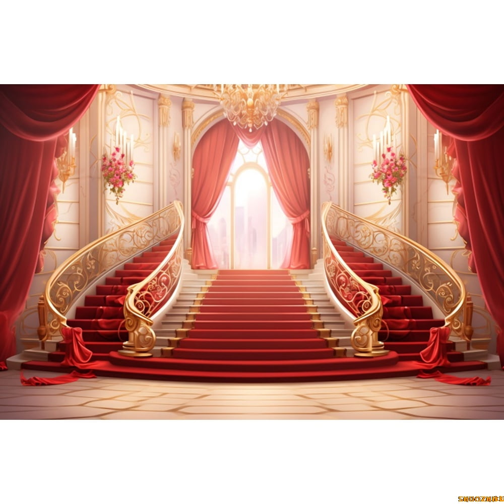 Fairy Tale Pink Castle Backdrop ss Birthday Party Spring Floral ...