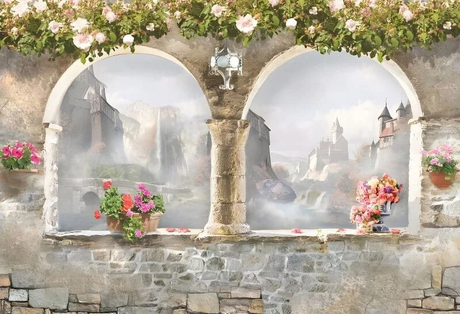 Fairy Tale Retro European Castle Backdrop Wonderland Flower Girls ...