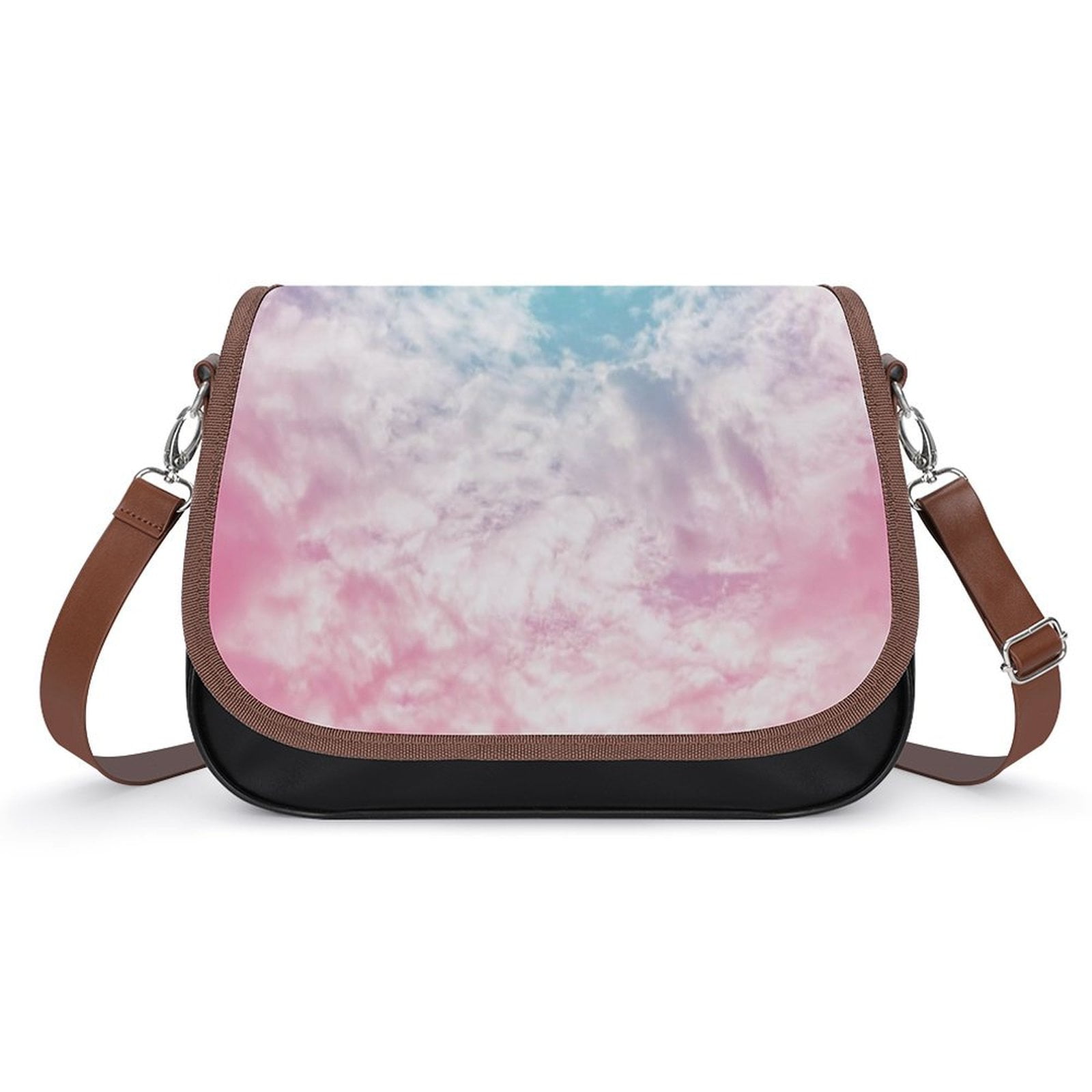 Fairy Tale Sky Backdrop Vintage Crossbody Bag for Women Medium Leather ...