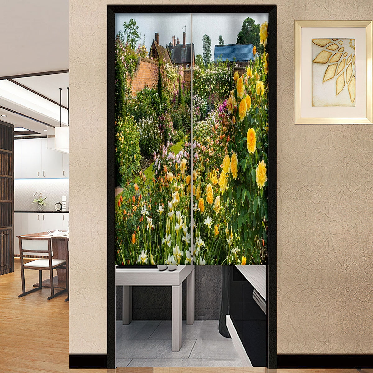 Fairy Tale Tiny House Garden Door Curtain Chinese Panel Japanese Style ...