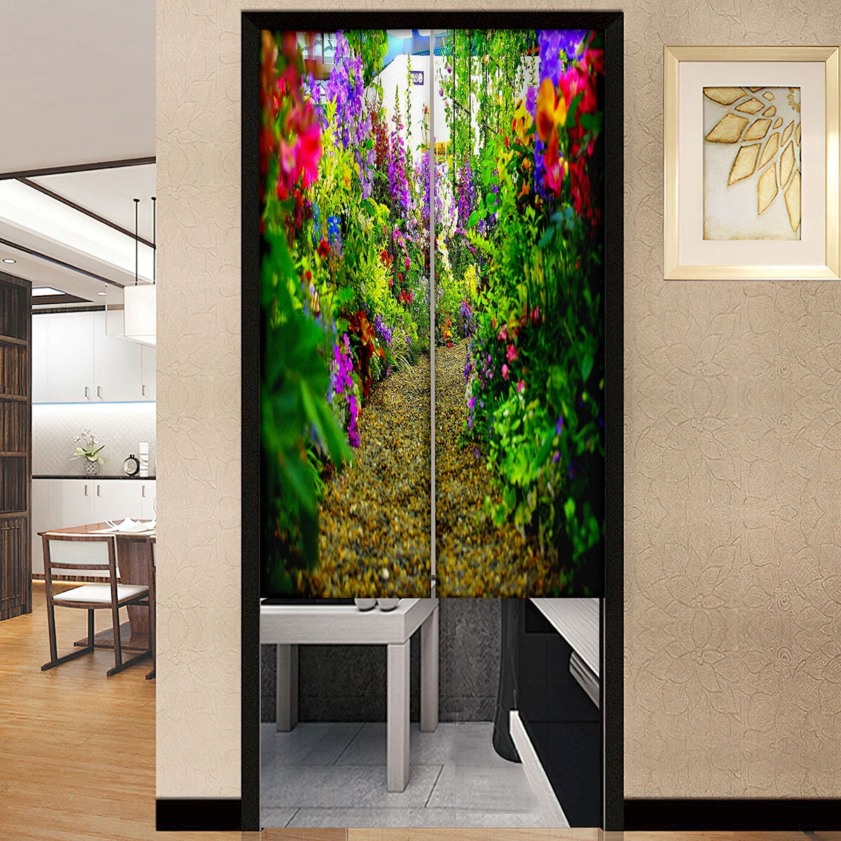 Fairy Tale Tiny House Garden Door Curtain Chinese Panel Japanese Style ...