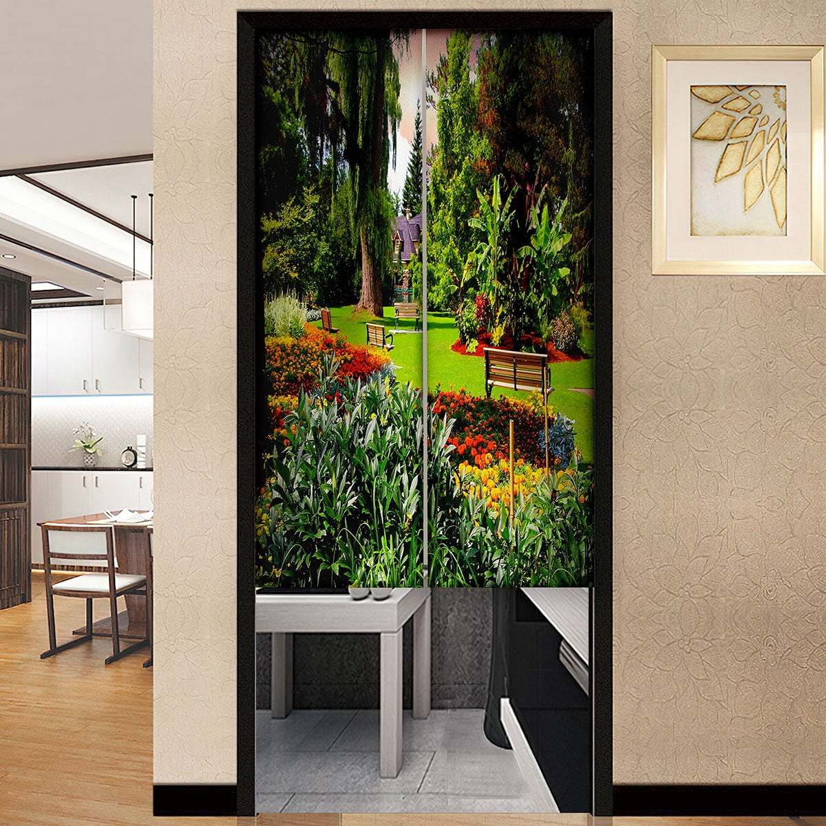 Fairy Tale Tiny House Garden Door Curtain Chinese Panel Japanese Style ...