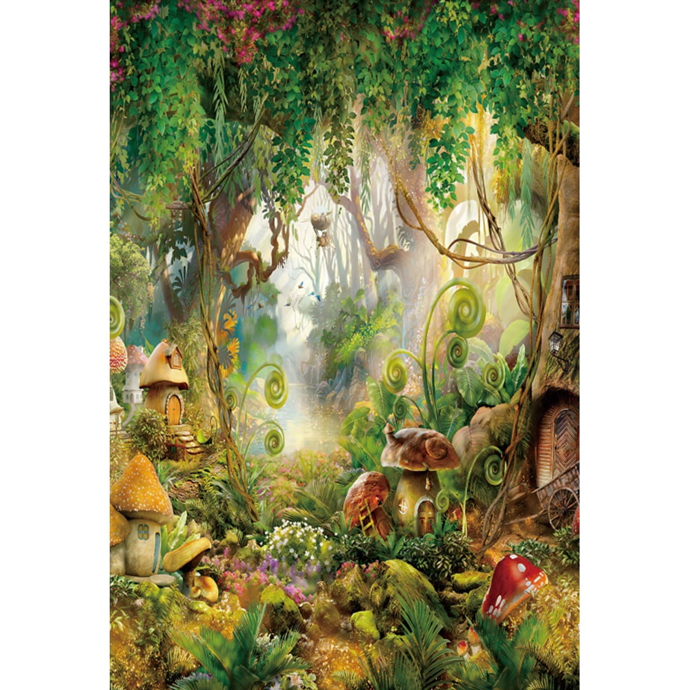 Fairy Tale Wonderland Dream Forest Backdrop Spring Jungle Castle Nature ...