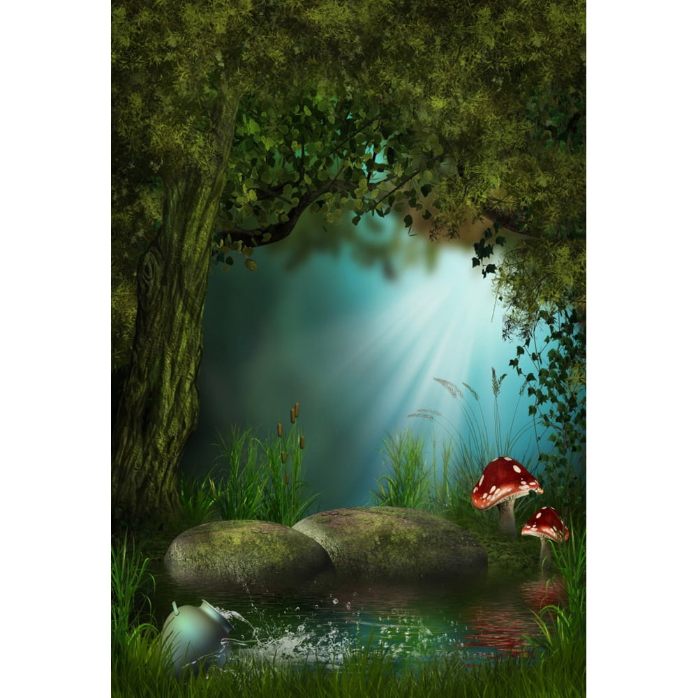 Fairy Tale Wonderland Dream Forest Backdrop Spring Jungle Castle Nature ...
