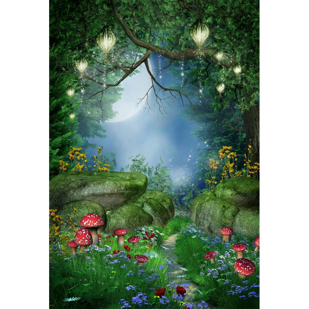 Fairy Tale Wonderland Dream Forest Backdrop Spring Jungle Castle Nature ...