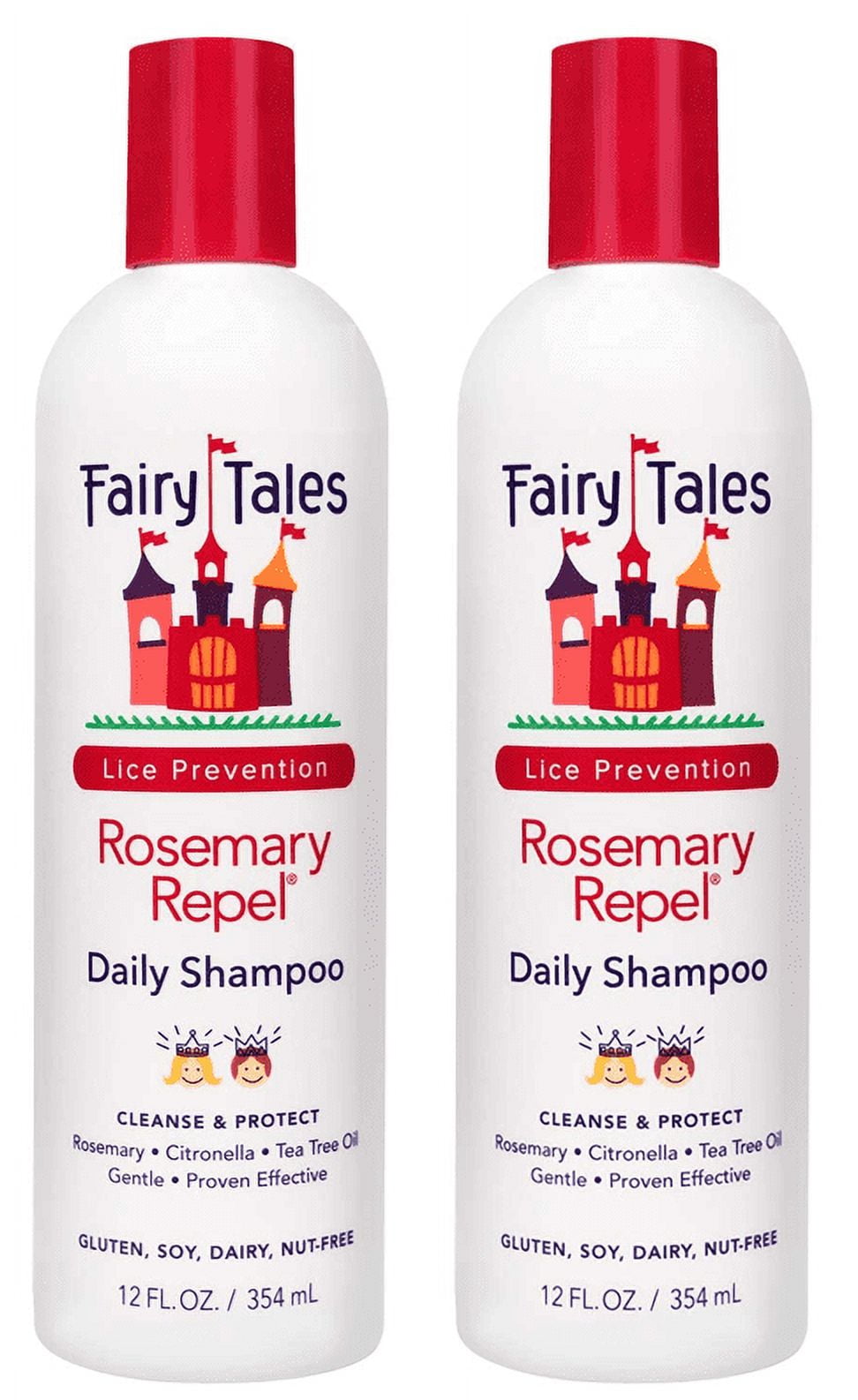 Fairy Tales Rosemary Repel Lice Shampoo Daily Kids Shampoo for Lice Prevention 12 Fl. Oz Pack of 2