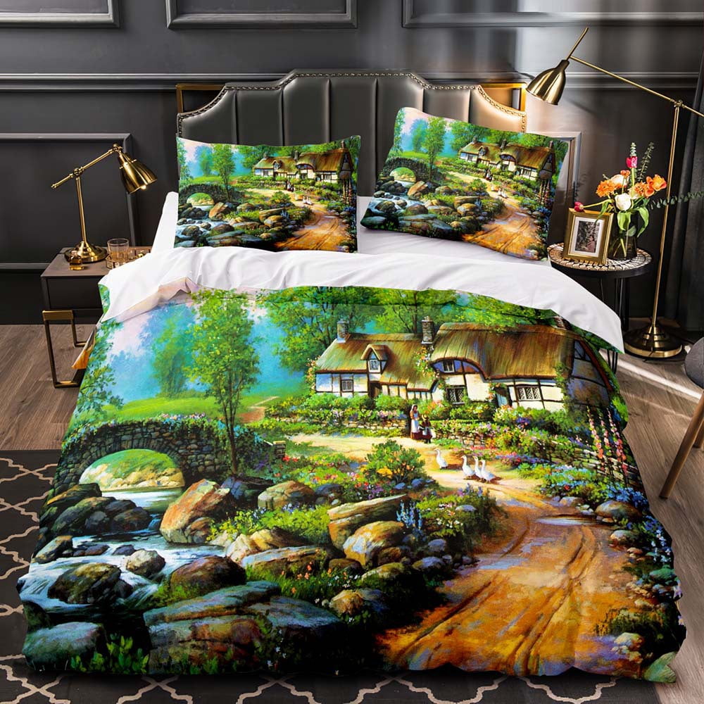 Fairy Theme Bedding Set Fantasy Castle Duvet Cover Set King/ Size Magic ...