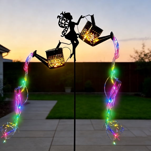 Fairy Watering Can Solar Light, IP65 Waterproof Color Changing LED ...