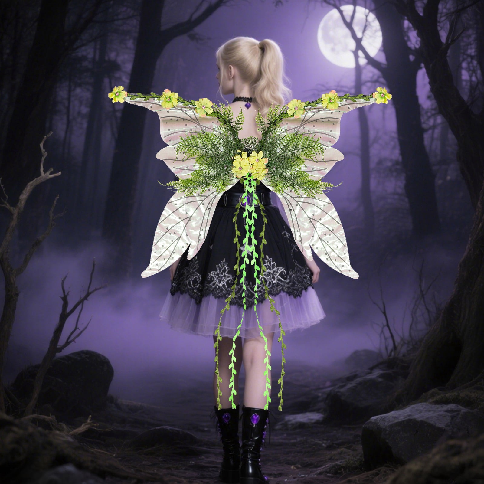 Fairy Wings for Women - Mother Nature Costume Woodland Elf Wings with ...