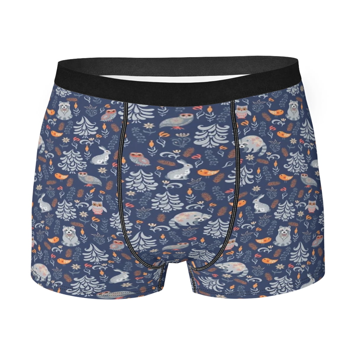 Fairy forest with animals and birds. Raccoons, owls, bunnies and little ...