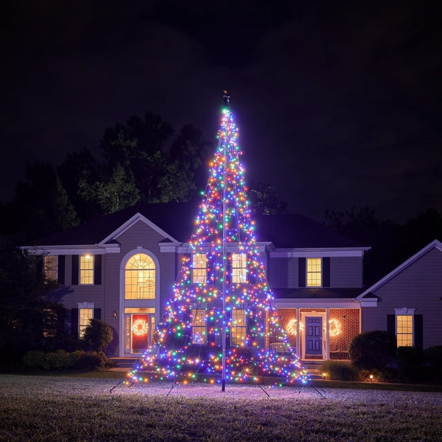 Fairybell Outdoor LED Christmas Tree (20FT 1,200 LED Lights) Easy ...