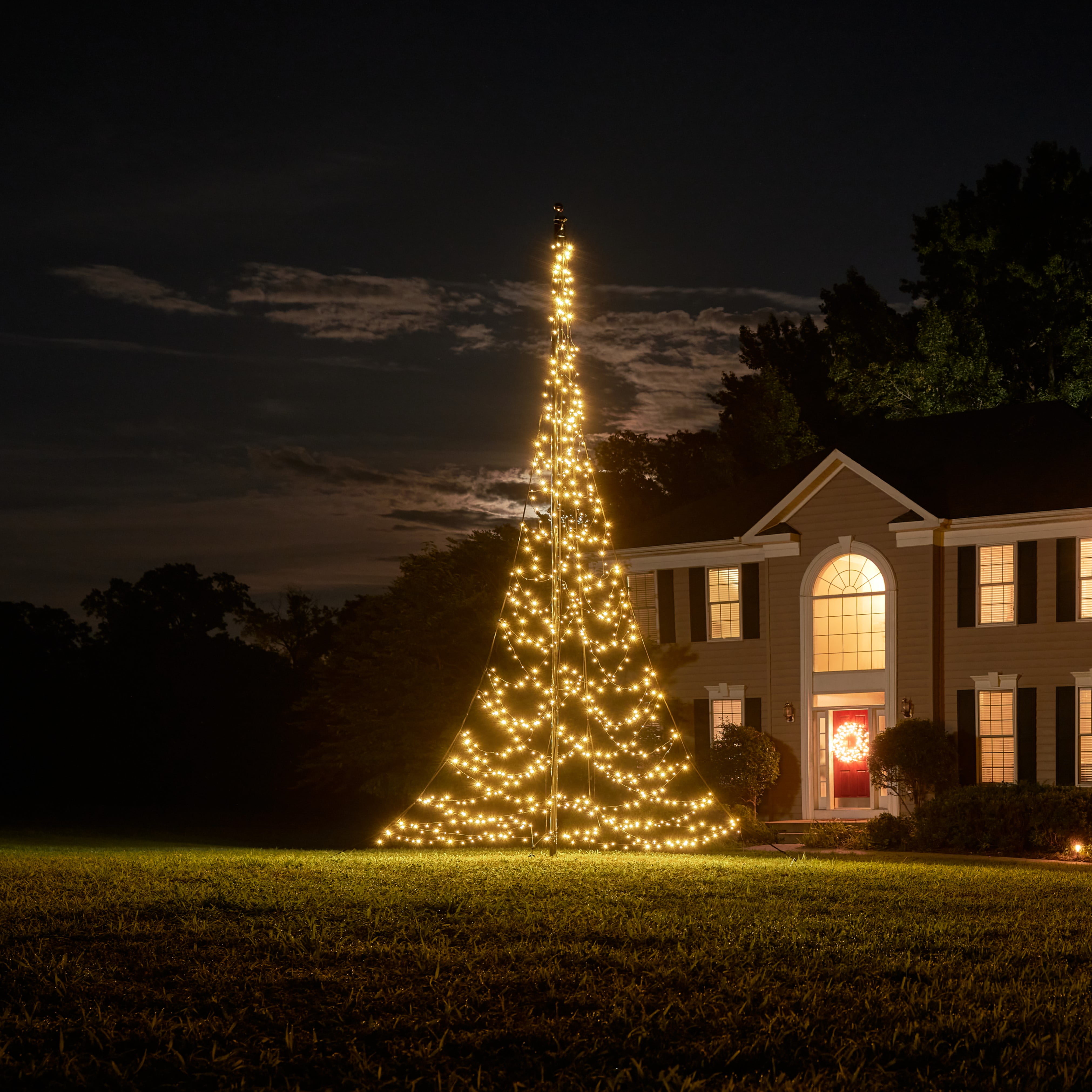 Fairybell Outdoor LED Christmas Tree (20FT 720 LED Lights) Easy Install ...