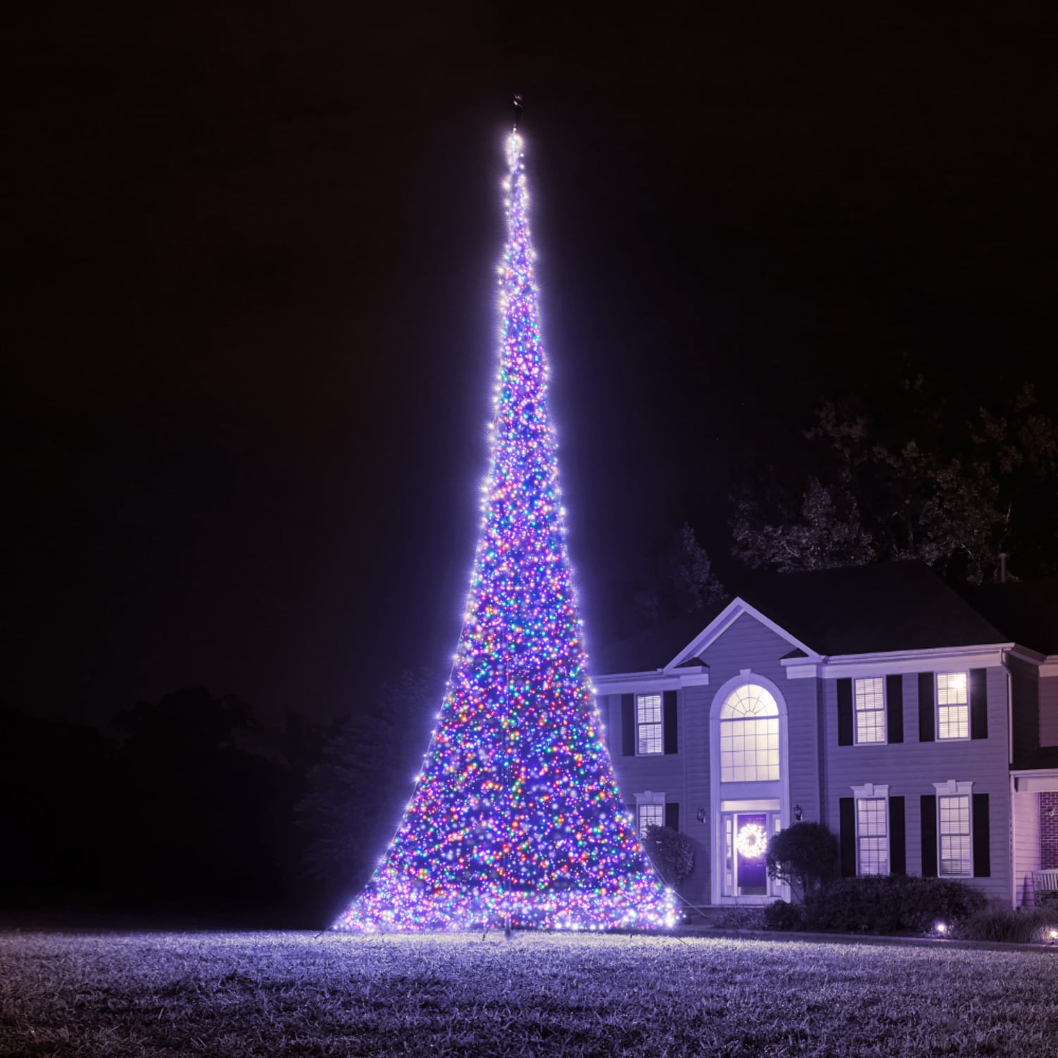 Fairybell Outdoor LED Christmas Tree (33FT 2,000 LED Lights) Pole Not ...