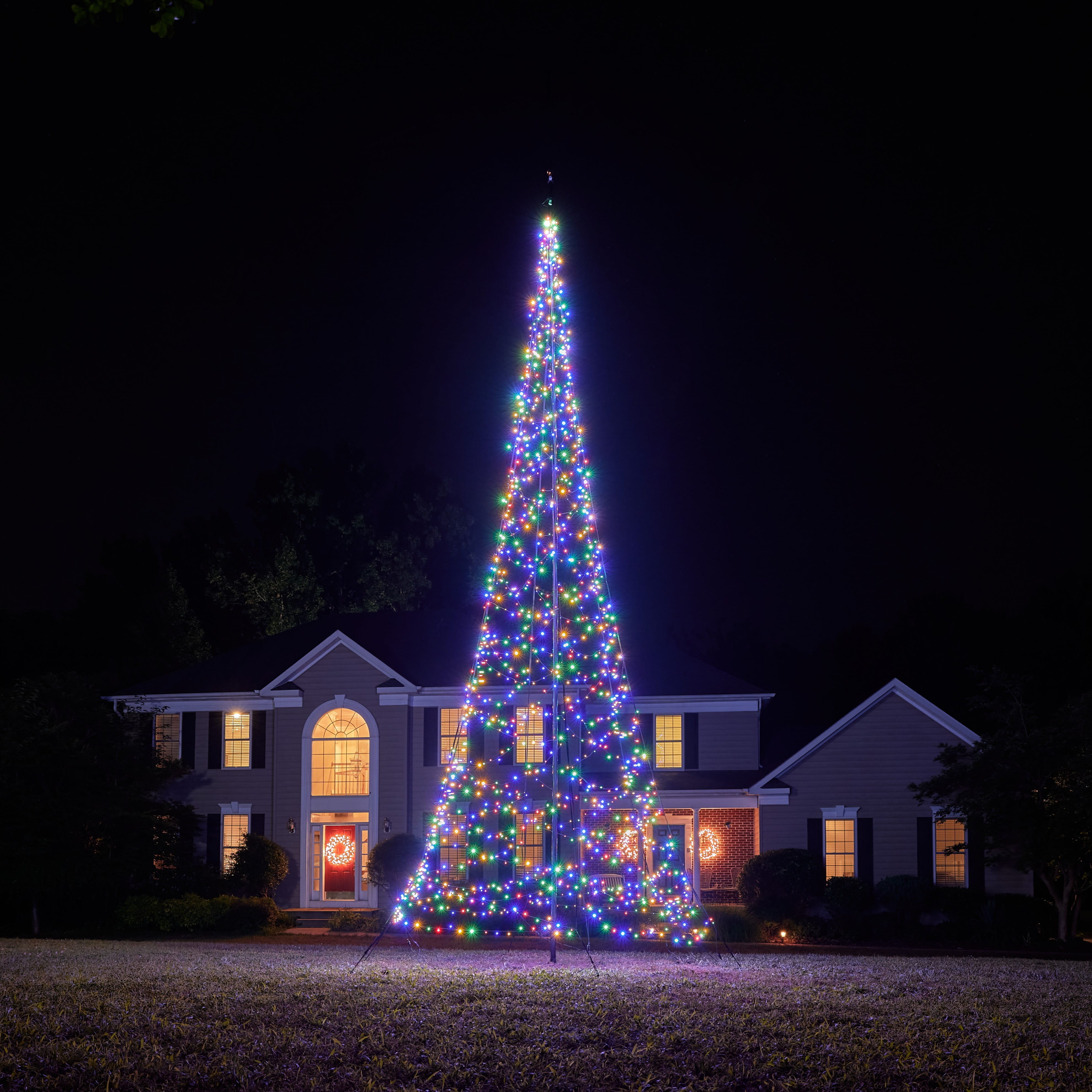 Fairybell Outdoor LED Christmas Tree (33FT 2,000 LED Lights) Pole Not ...