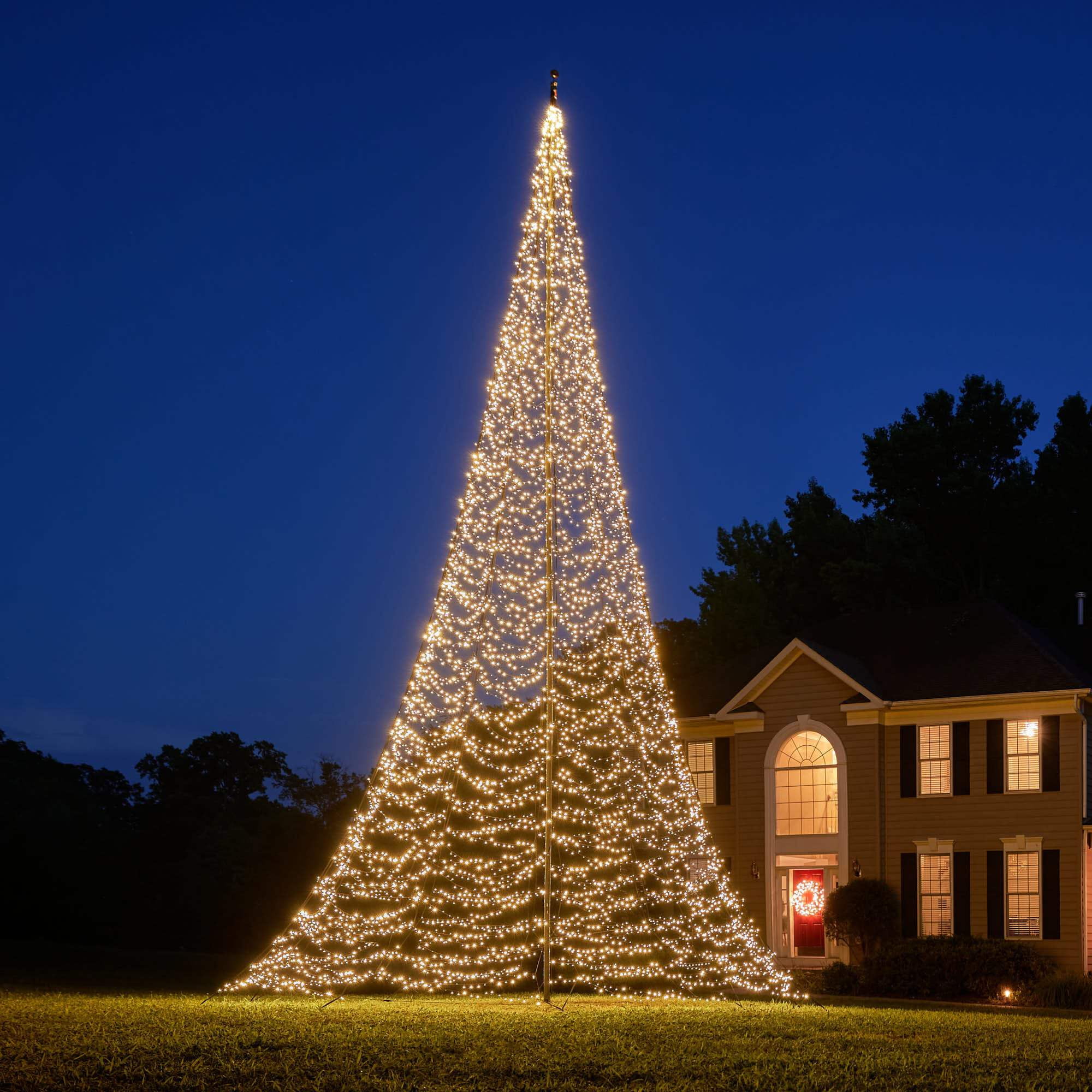 Fairybell Outdoor Christmas Display: 33FT LED Tree with 8000 Warm White ...