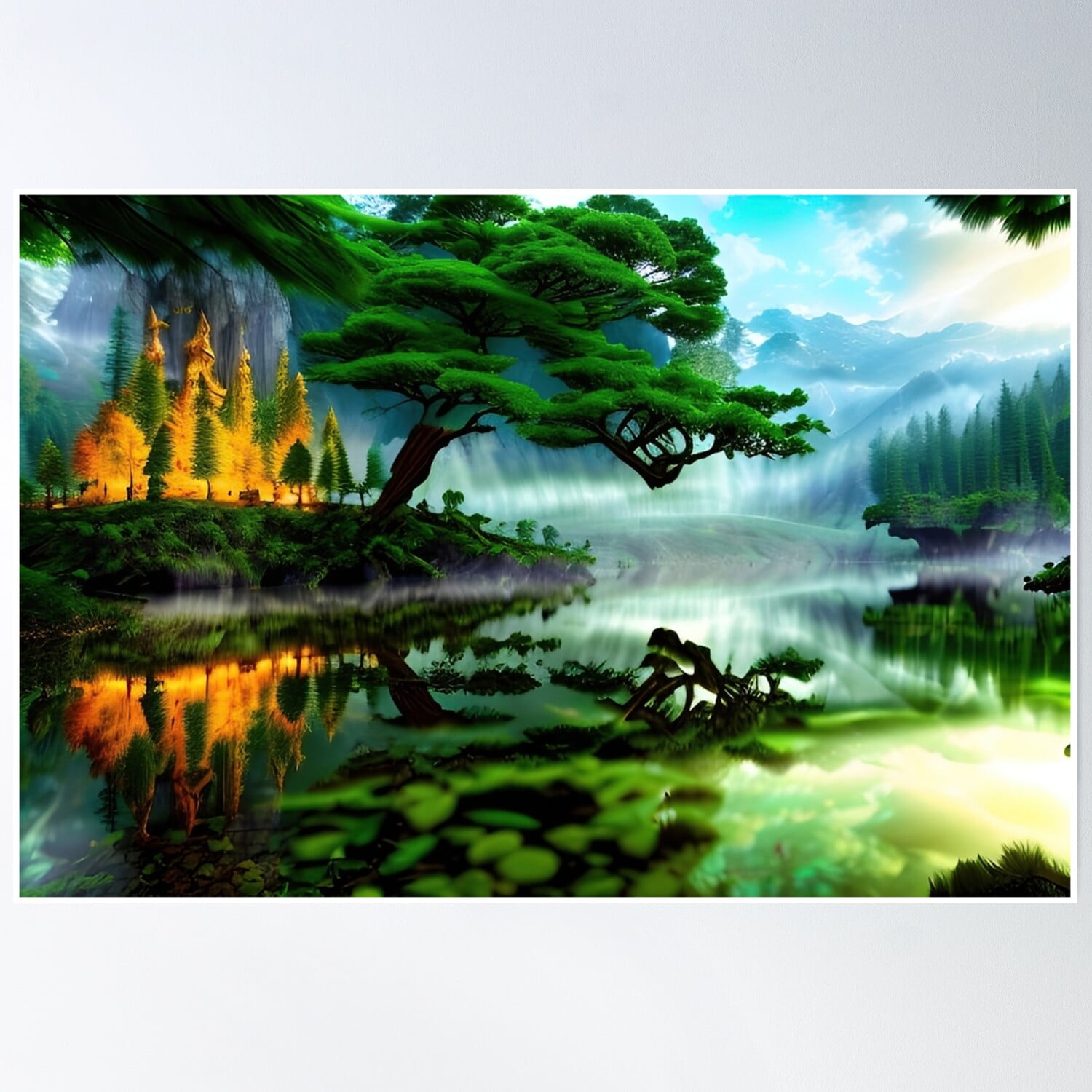 Fairycore Elf Forest Poster Wall Art, Modern Wall Decor, 8x12 UNFRAMED ...