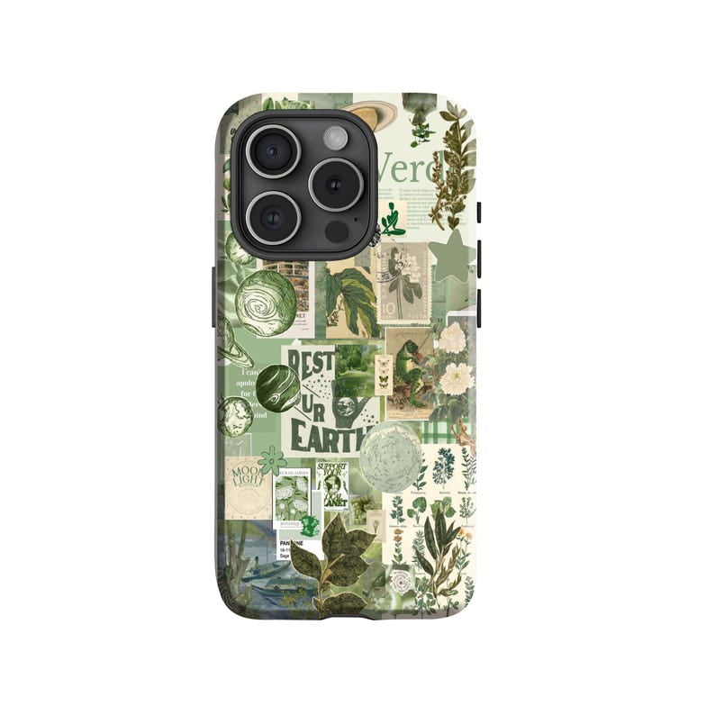 Fairycore Green Collage Aesthetic Phone Case Whimsical Fantasy for ...