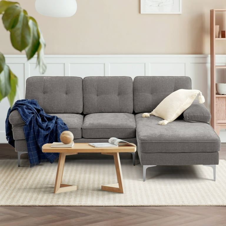 Solid Wood Frame Sectional Sofa Neudot Roman RHS Sectional Sofa For