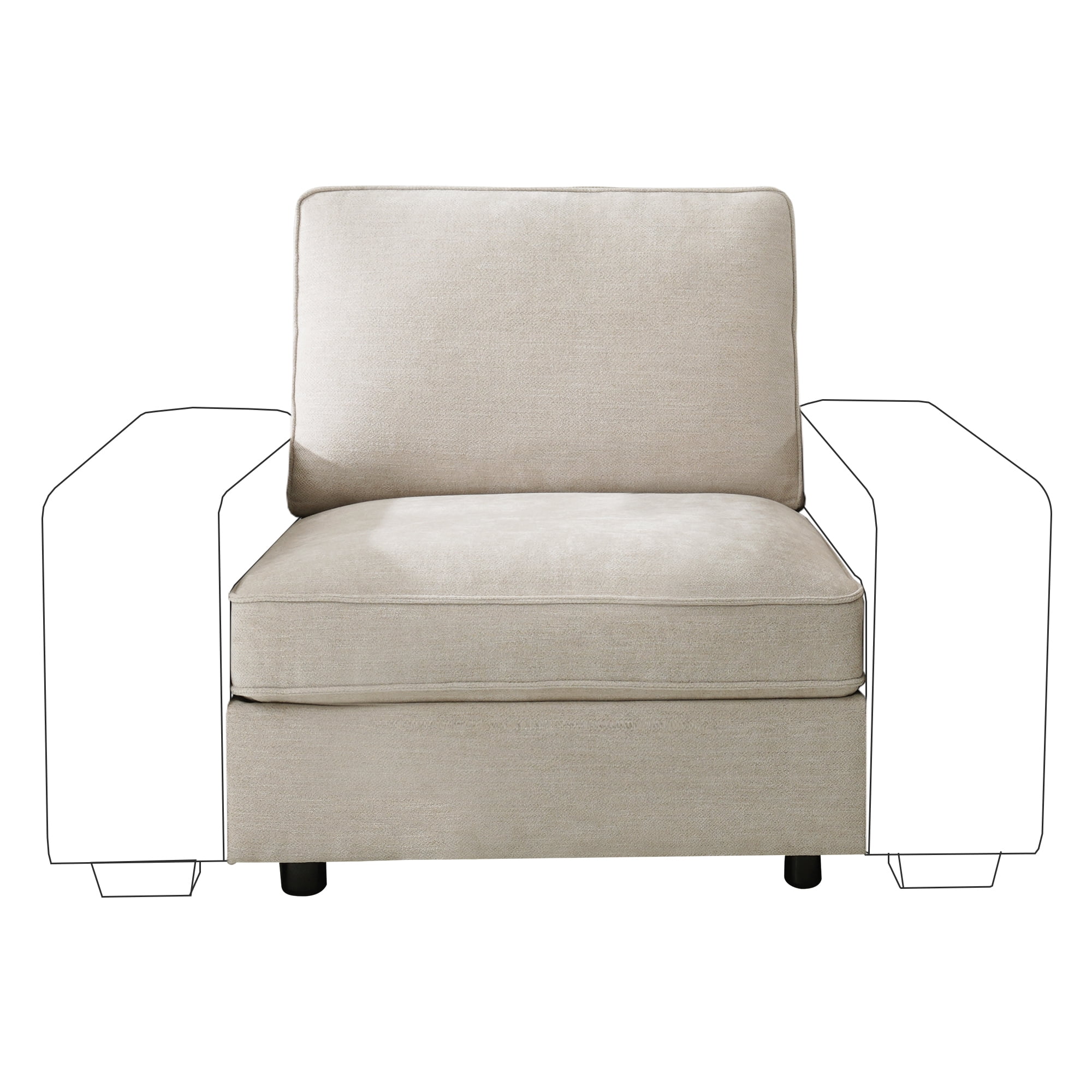 Fairyland Modern Sectional Sofa, Modular Storage Sofa Couch with Free ...