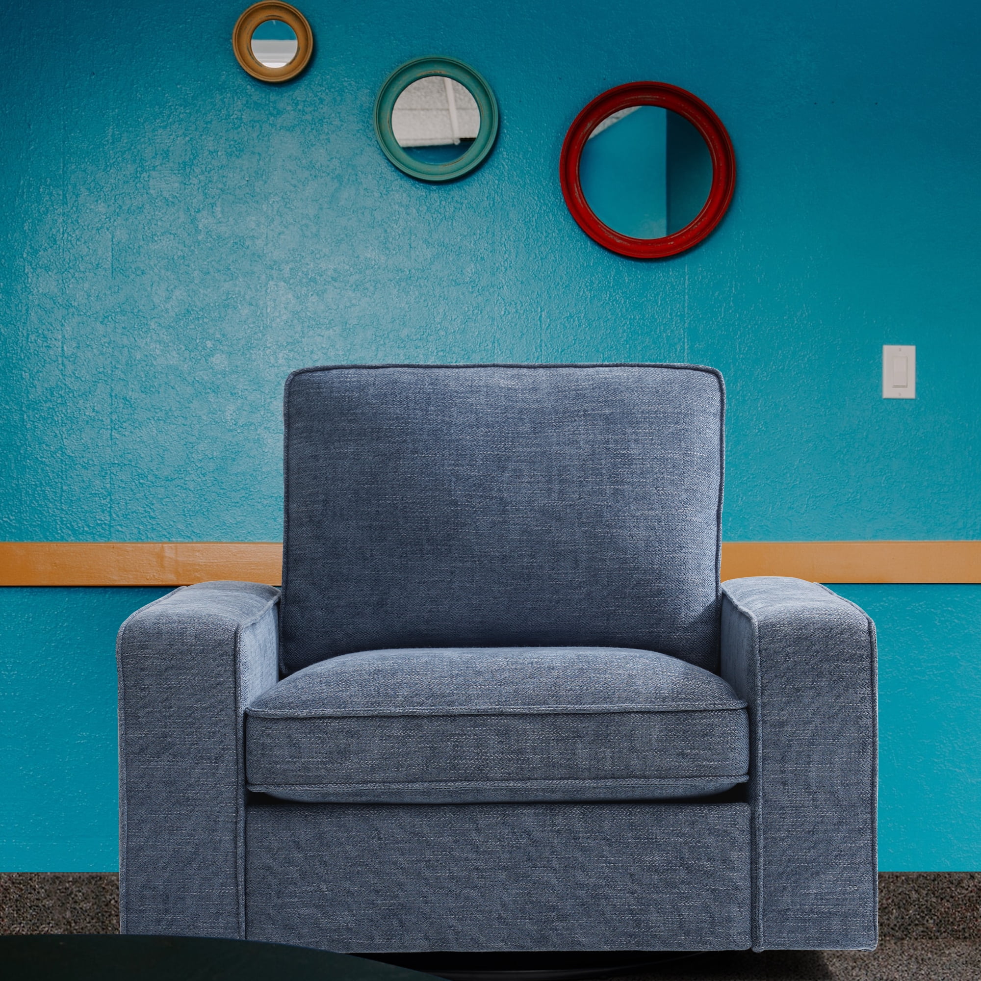 Fairyland Individual Single Reading Corner Swivel Armchair, Chenille ...