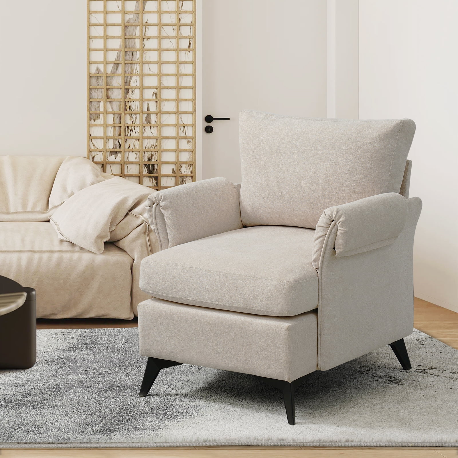 Fairyland Velvet Fabric Accent Chairs, Modern Armchair for Small Space ...