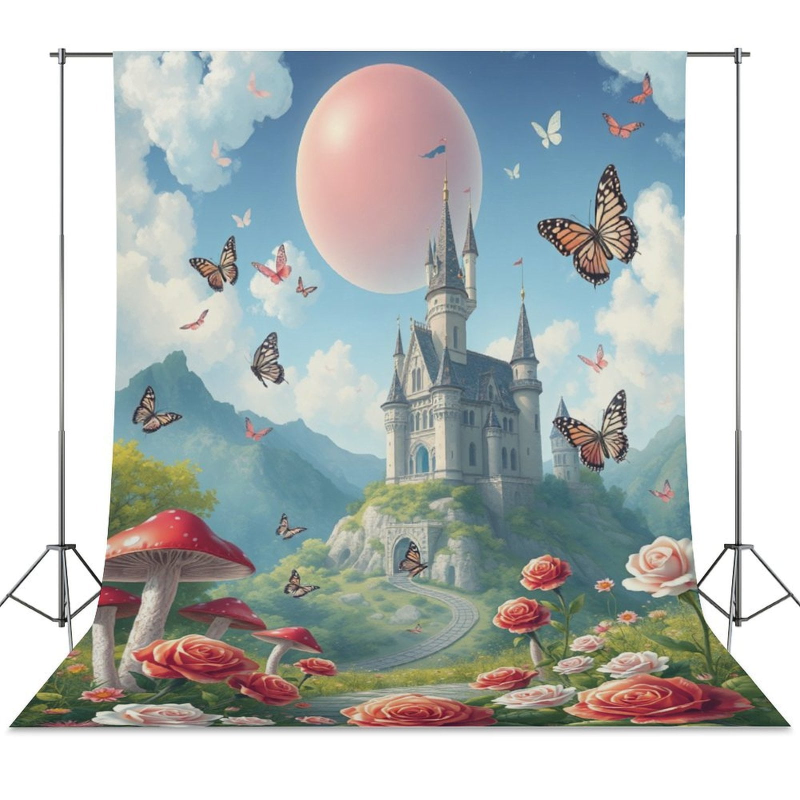 Fairytale Castle Landscape Party Backdrop Birthday Decoration ...
