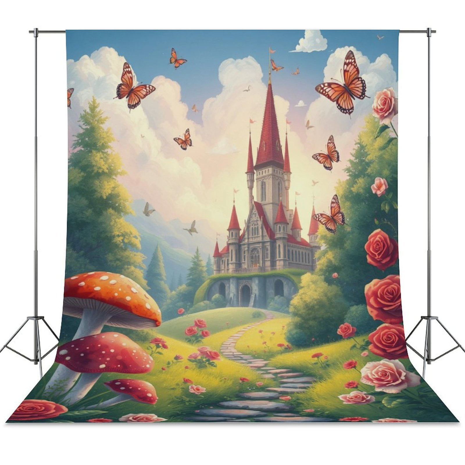 Fairytale Castle Path Backdrop Baby Shower Newborn Portrait Girl Boy ...