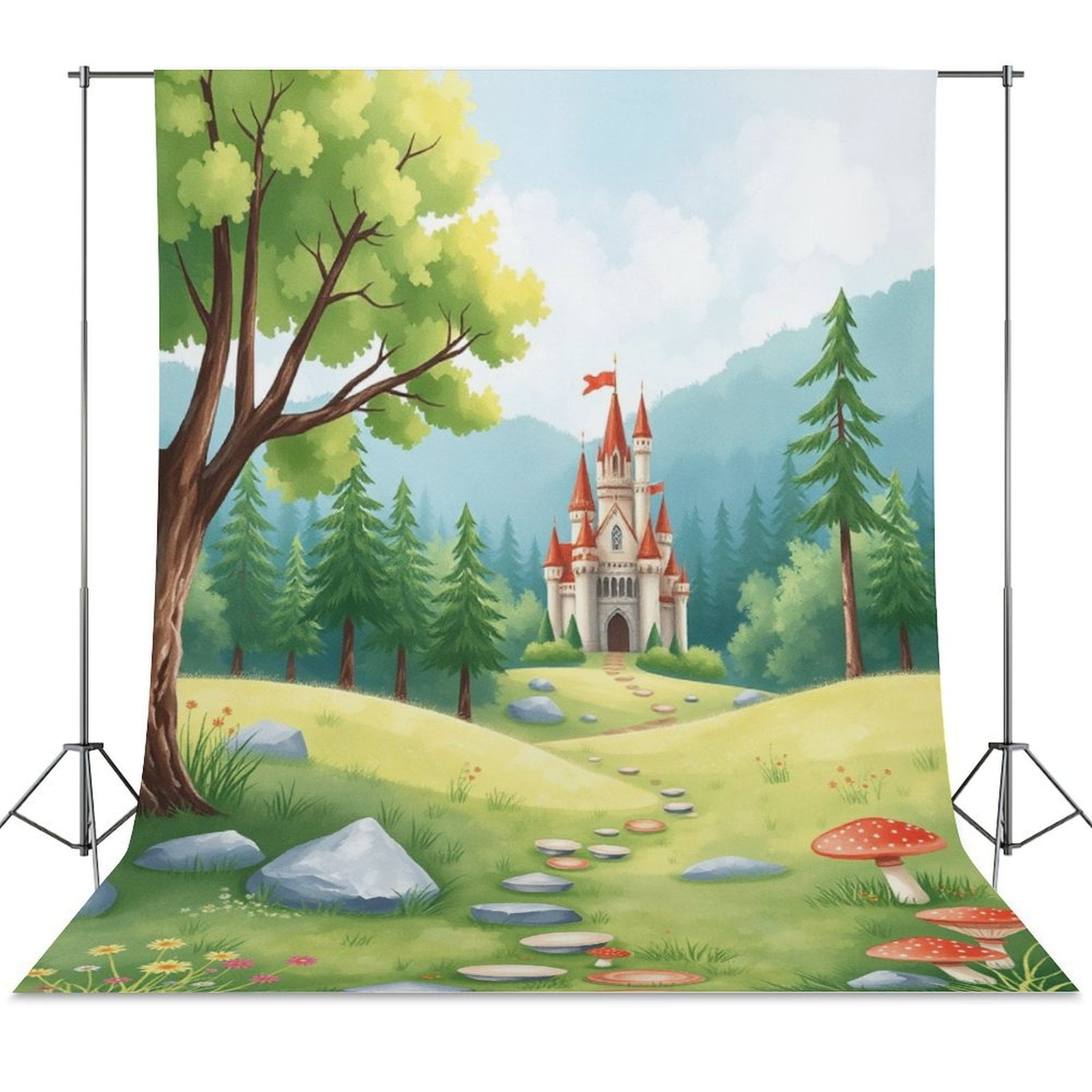 Fairytale Castle Path Backdrop Baby Shower Newborn Portrait Girl Boy ...