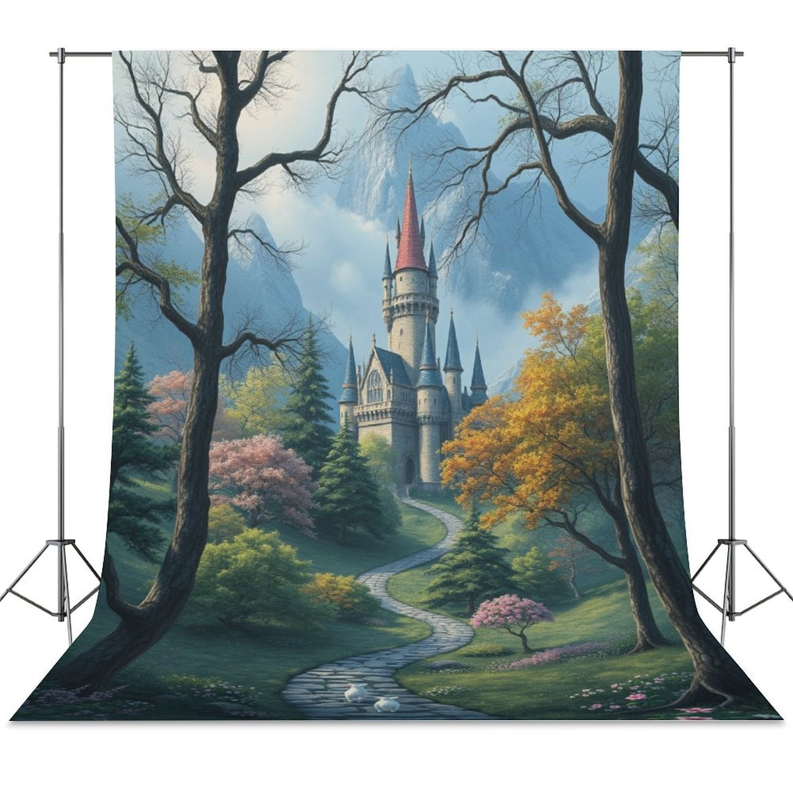 Fairytale Castle Path Backdrop Baby Shower Newborn Portrait Girl Boy ...