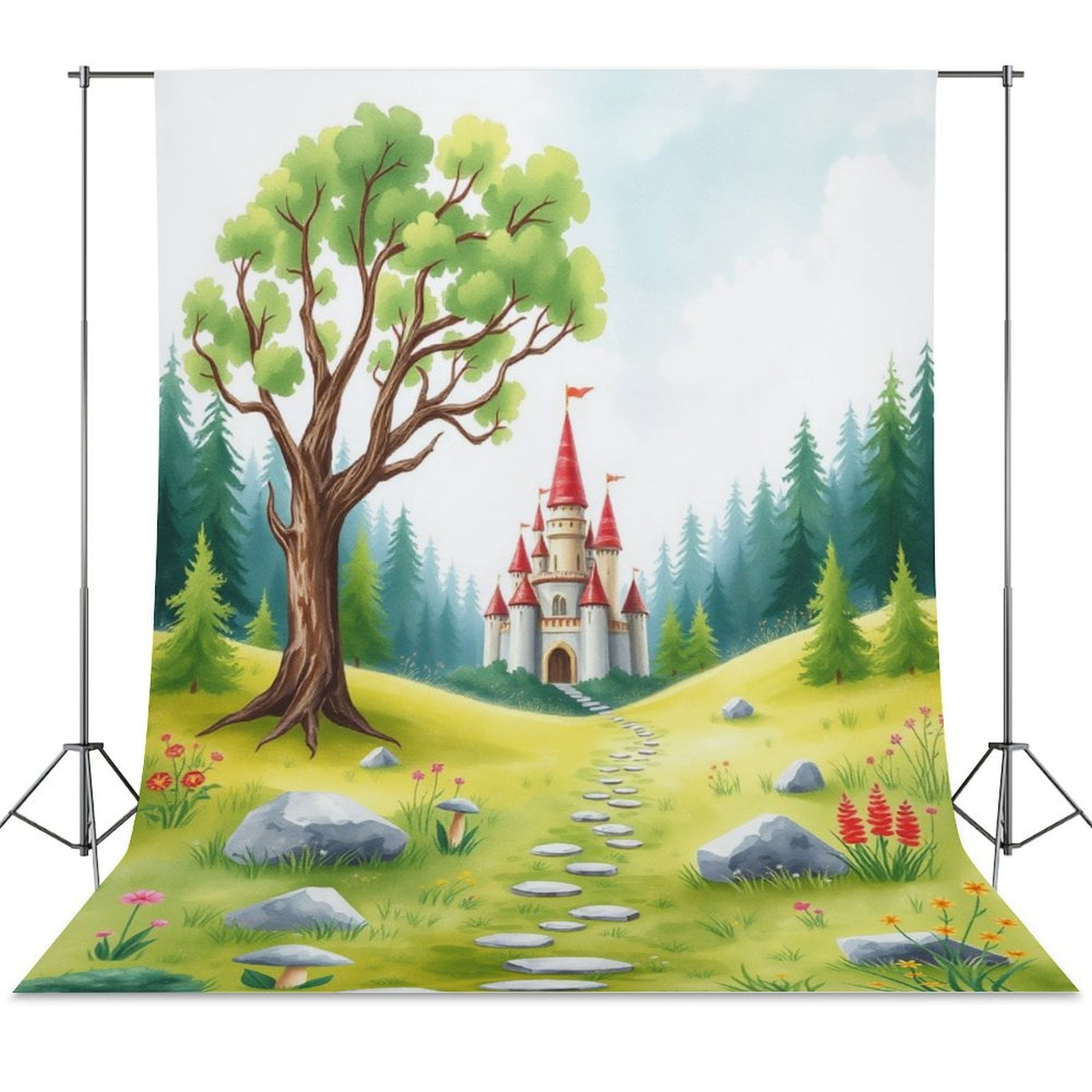 Fairytale Castle Path Backdrop Baby Shower Newborn Portrait Girl Boy ...