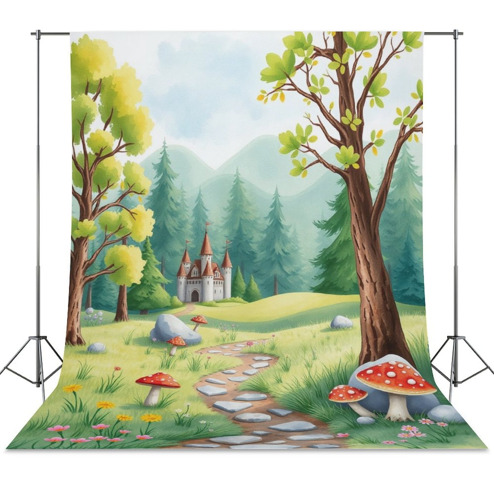 Fairytale Castle Path Party Backdrop Birthday Decoration Backgrounds ...