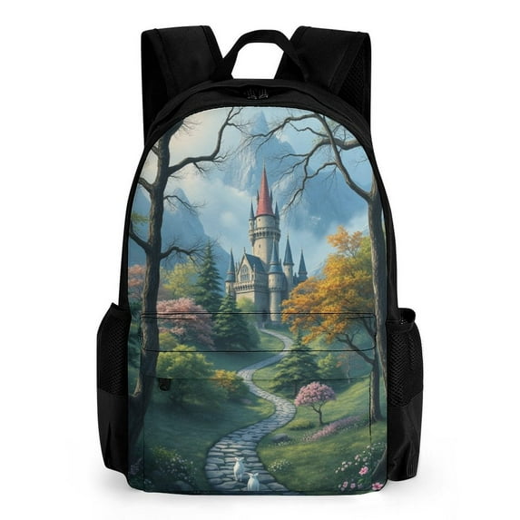 Fairytale Castle Path Student Travel Bags Laptop Daypack Backpack ...