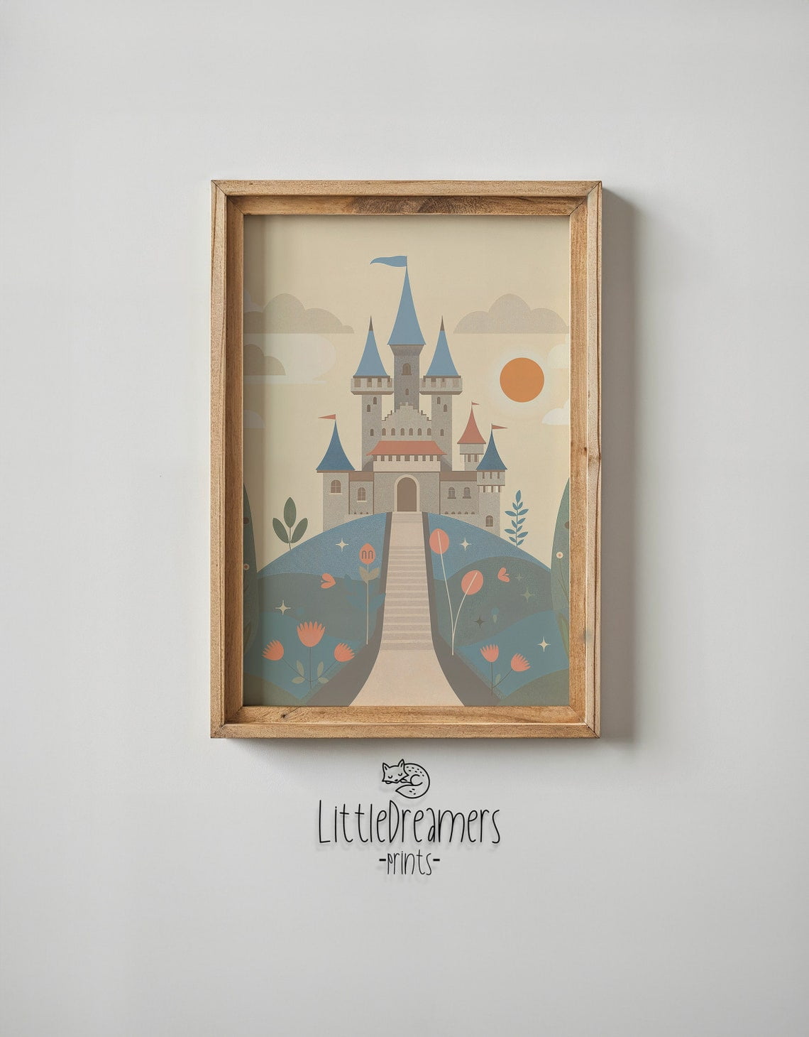 Fairytale Castle Print, Nursery Wall Art, Kids Fantasy Poster ...
