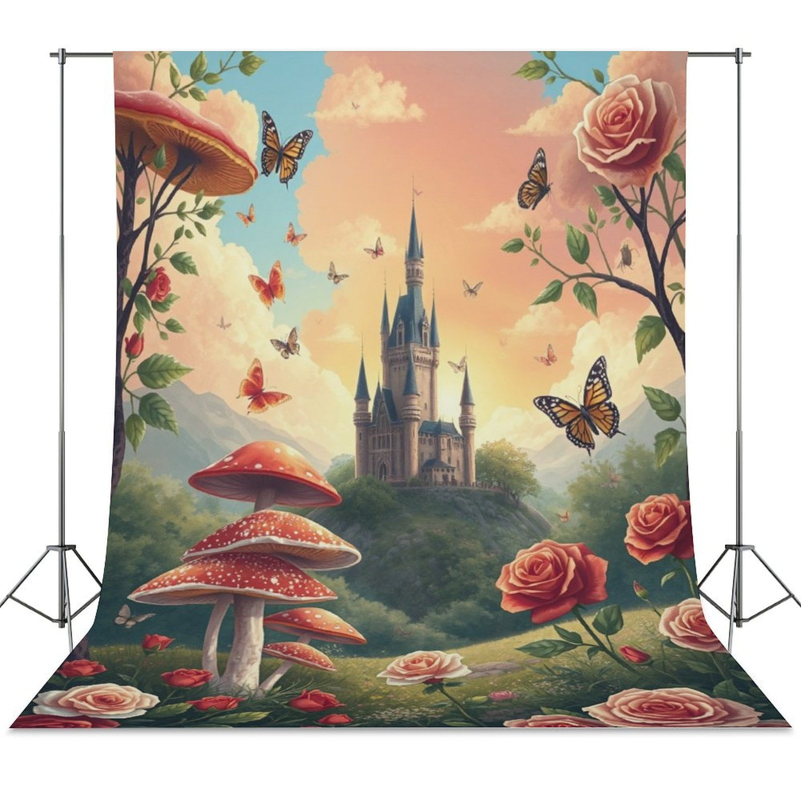 Fairytale Castle Scene Backdrop Baby Shower Newborn Portrait Girl Boy ...