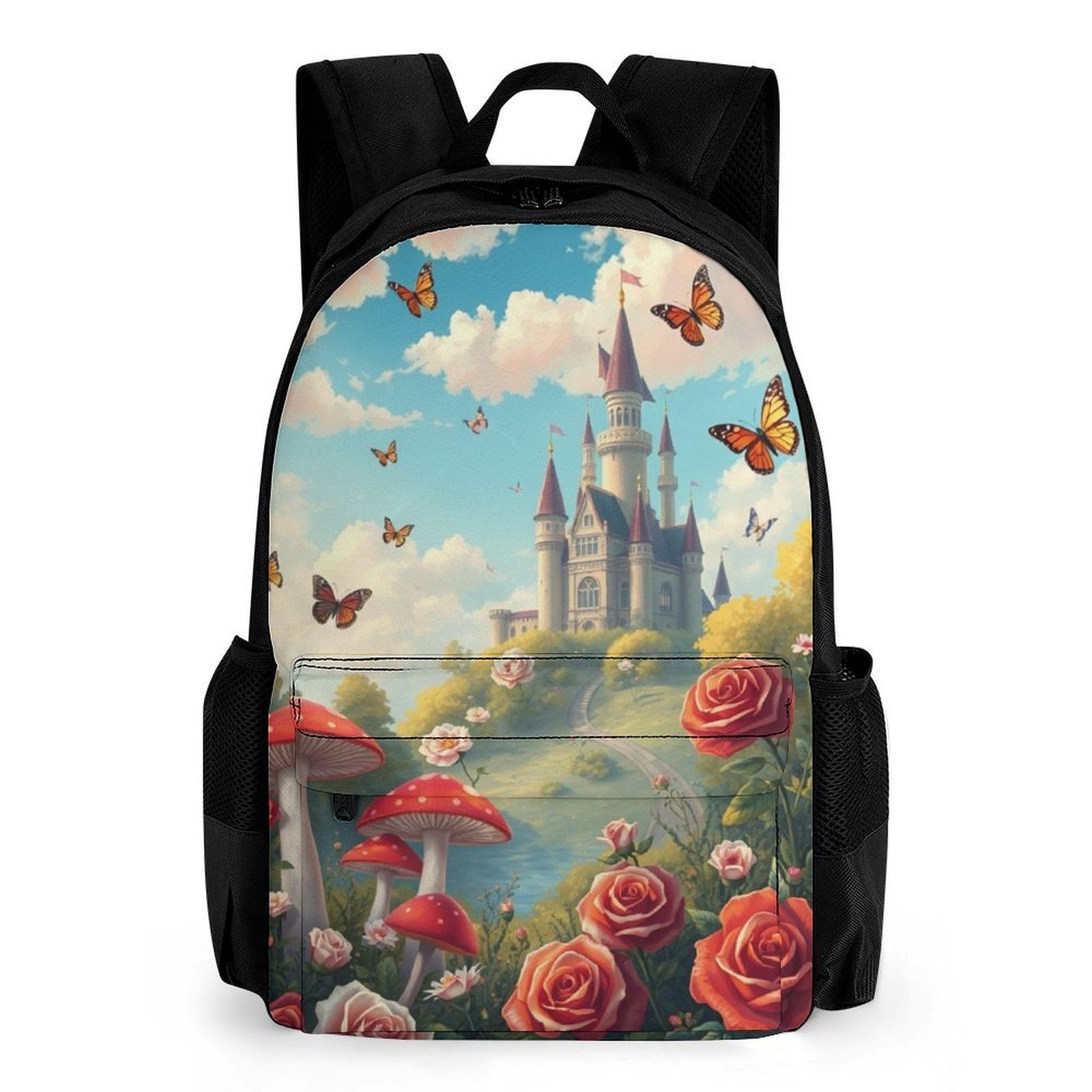 Fairytale Castle Scene Backpacks for Women Men Bookbags Large Capacity ...