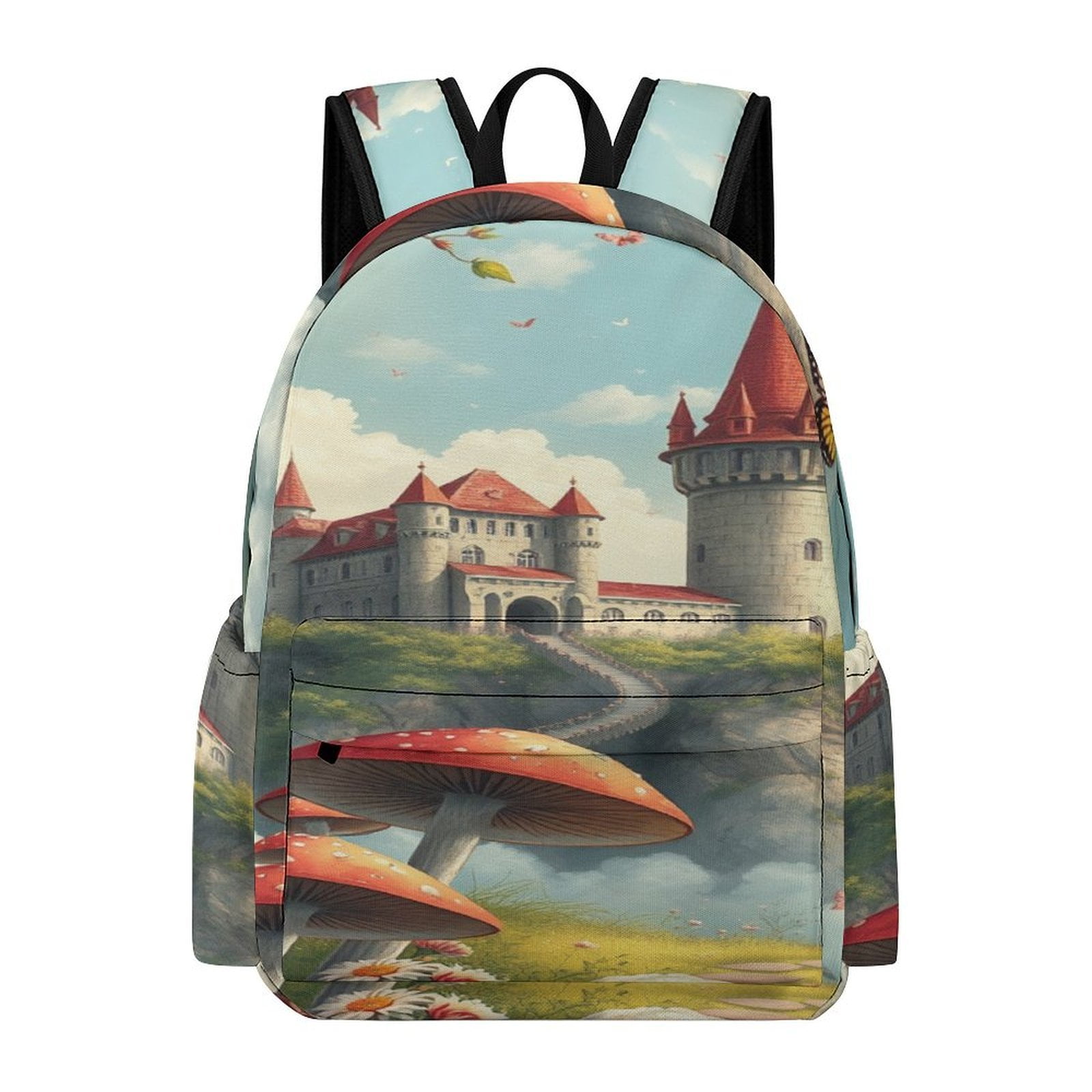 Fairytale Castle Scene Book Bag Men Backpack For Teen Large Capacity ...