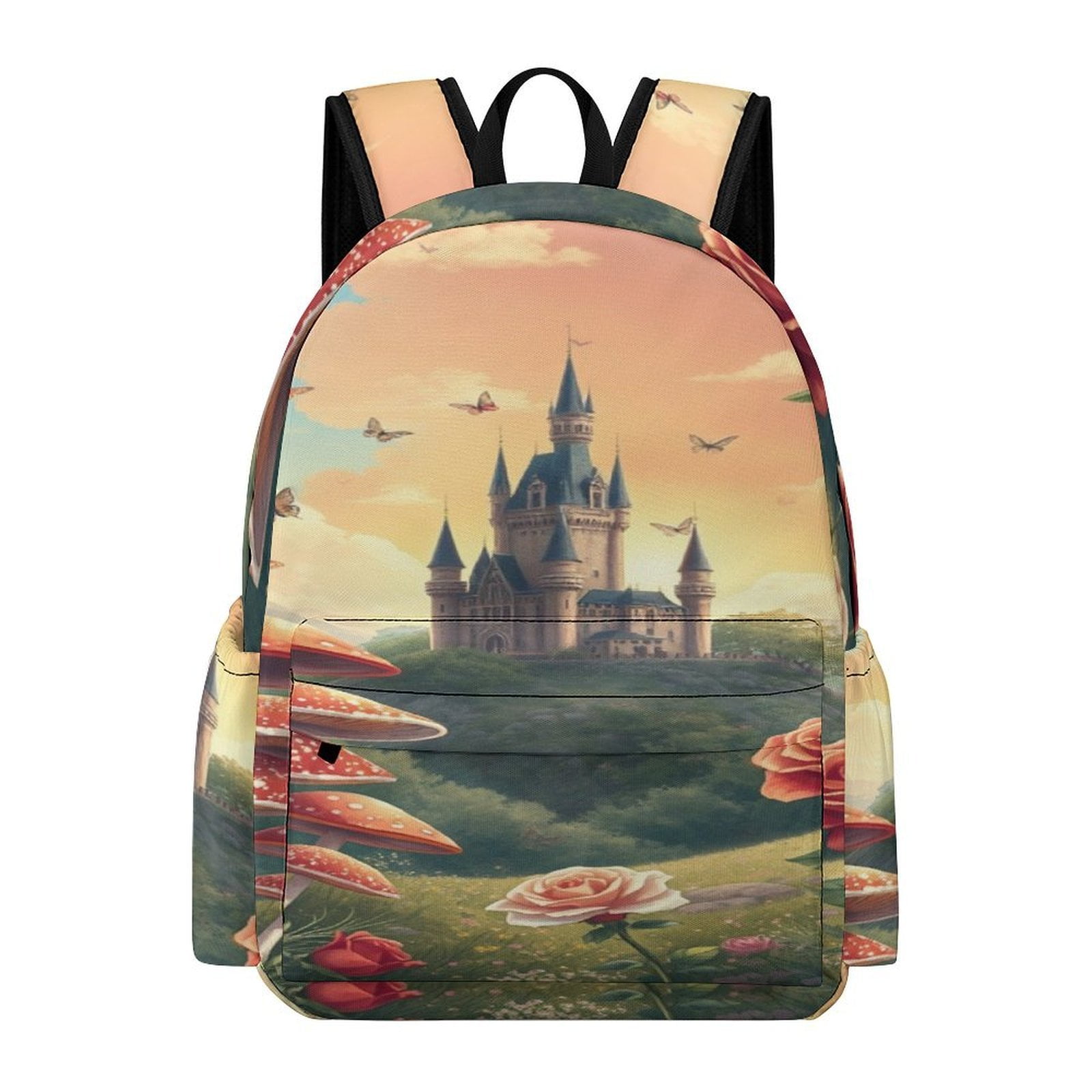 Fairytale Castle Scene Book Bag Men Backpack For Teen Large Capacity ...
