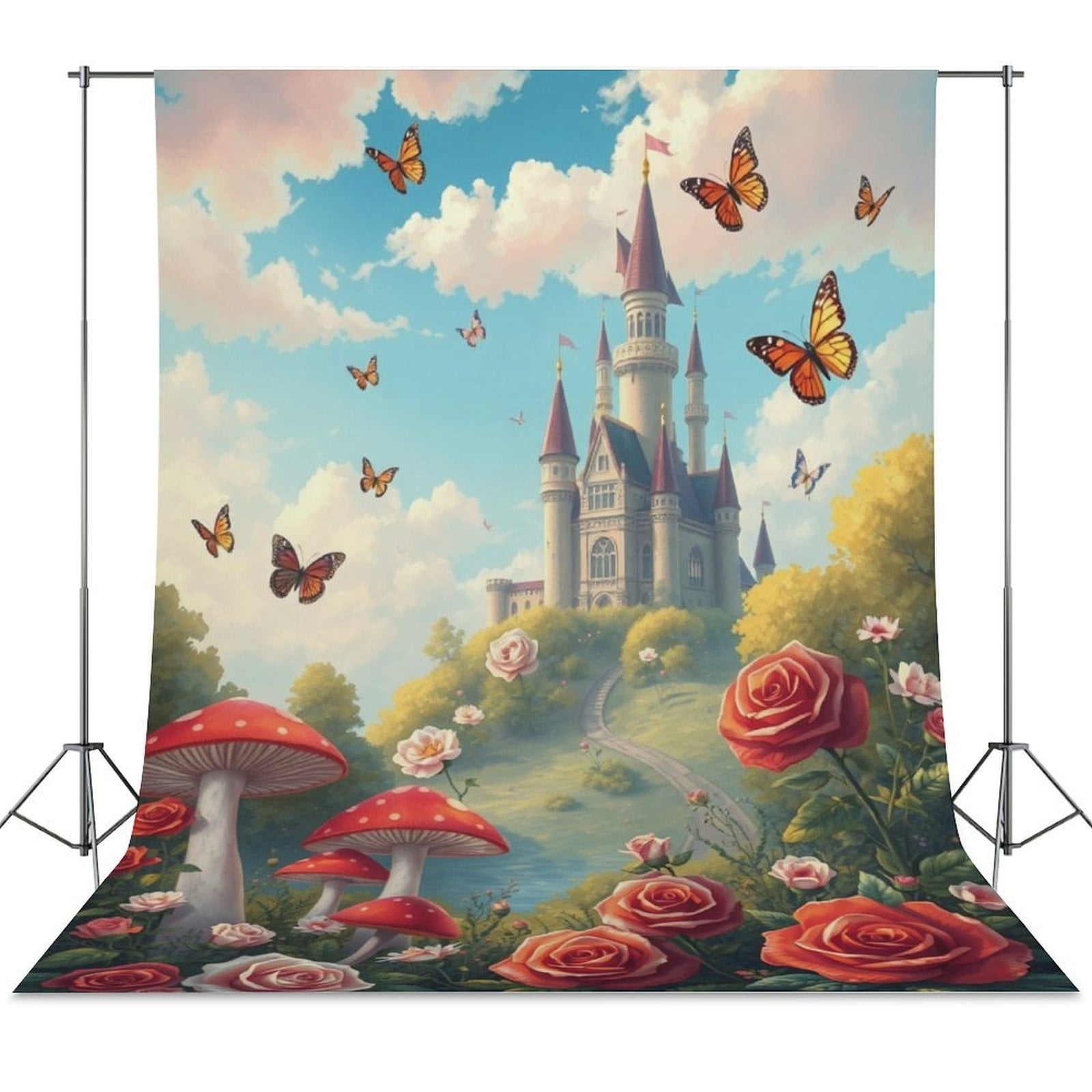 Fairytale Castle Scene Party Backdrop Birthday Decoration Backgrounds ...