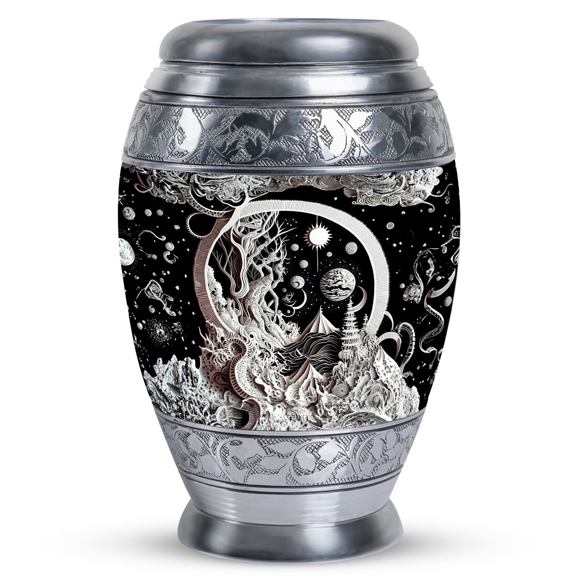 Fairytale Cut Paper Collage - Large Urn - Companion Urn - Urn For Ashes ...