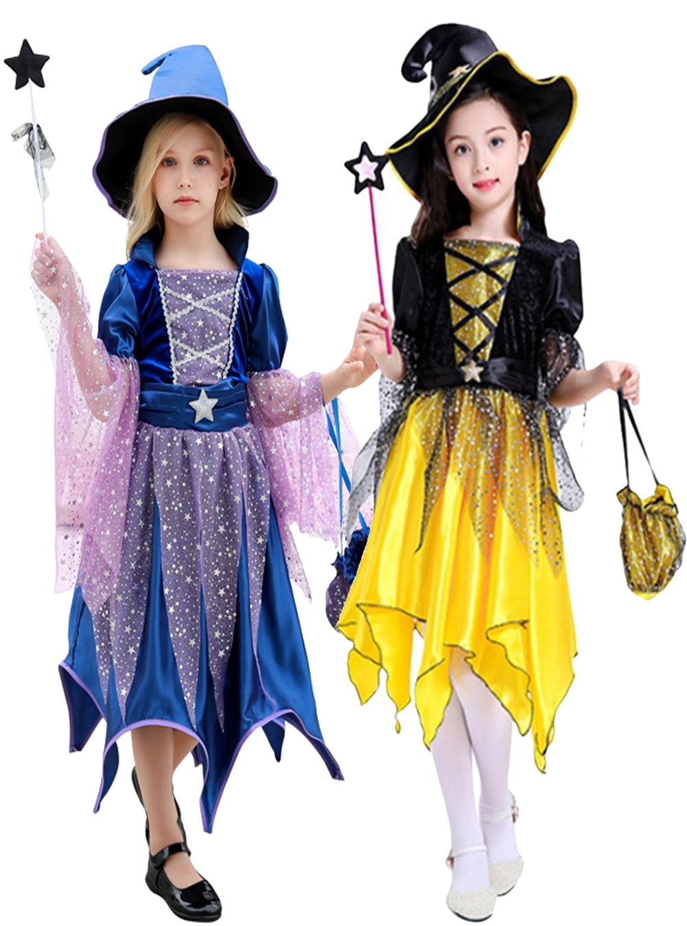 Fairytale Cute Witch Dress Costume Halloween Witch Costume Deluxe Set ...