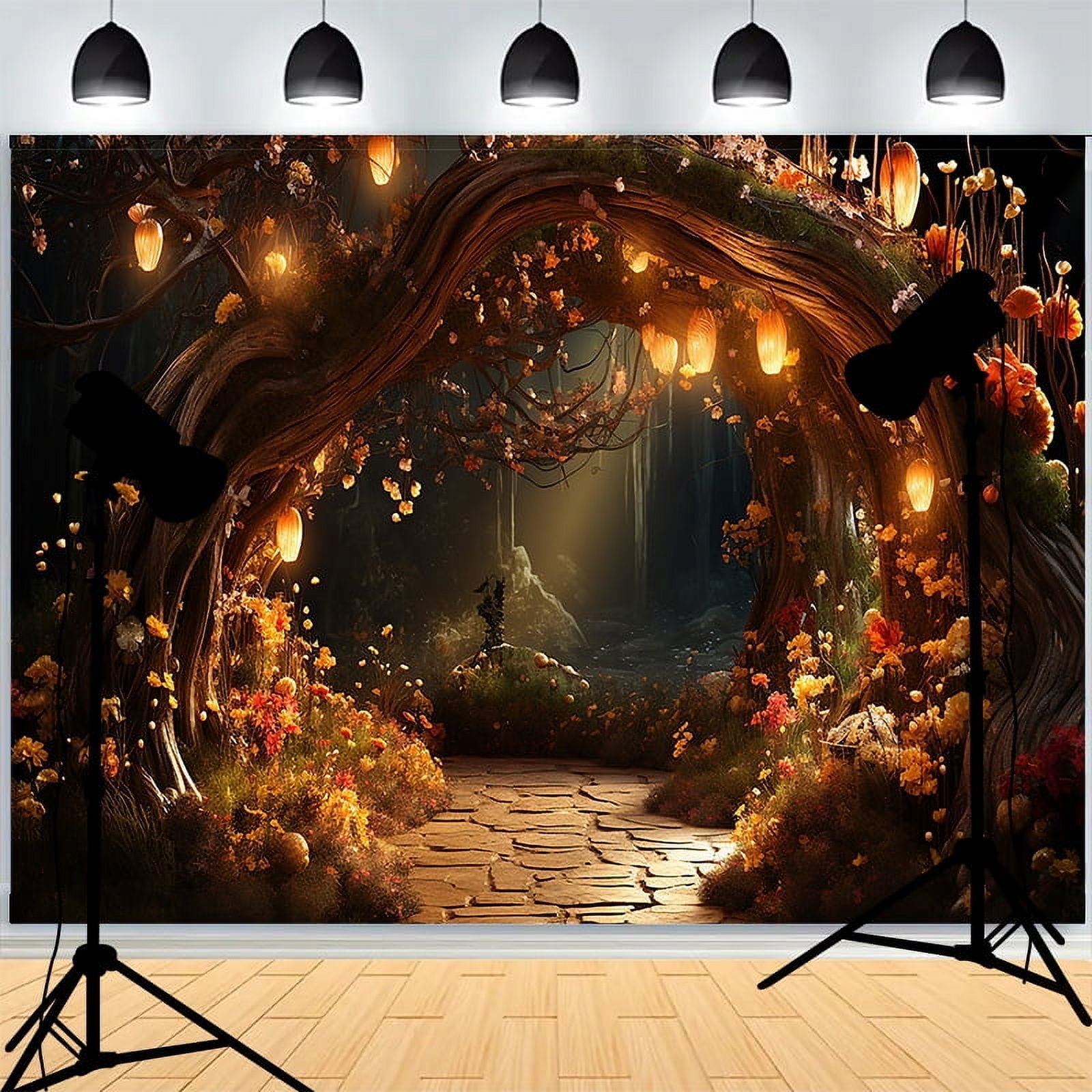 Fairytale Fantasy Photography Backdrops Window With Bunch Flowers ...