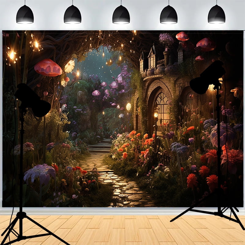 Fairytale Fantasy Photography Backdrops Window With Bunch Flowers ...