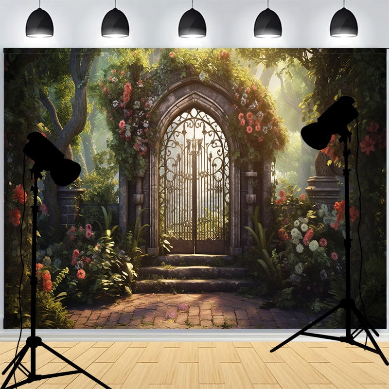 Fairytale Fantasy Photography Backdrops Window With Bunch Flowers ...
