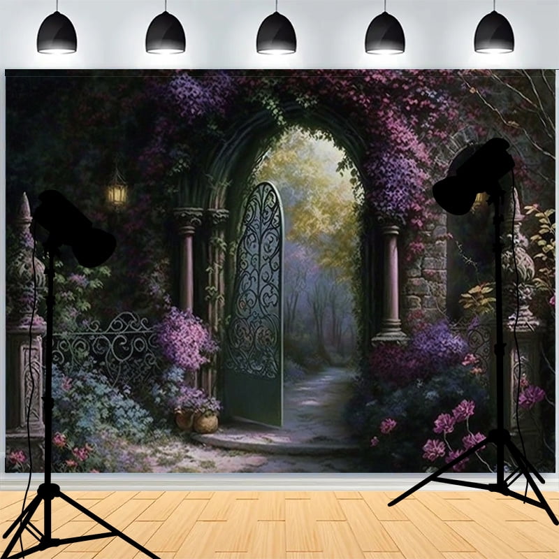 Fairytale Fantasy Photography Backdrops Window With Bunch Flowers ...