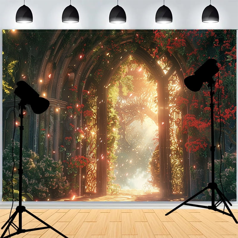 Fairytale Fantasy Photography Backdrops Window With Bunch Flowers ...