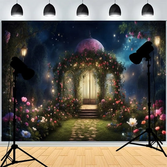 Fairytale Fantasy Photography Backdrops Window With Bunch Flowers ...