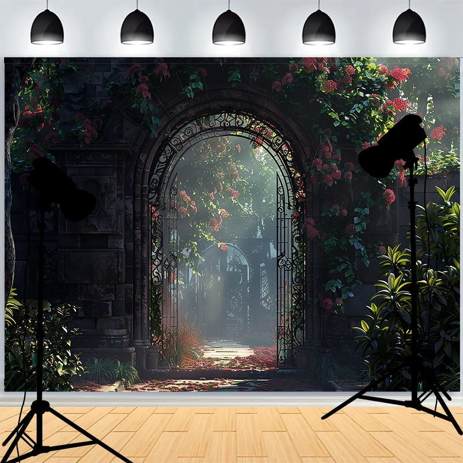 Fairytale Fantasy Photography Backdrops Window With Bunch Flowers ...